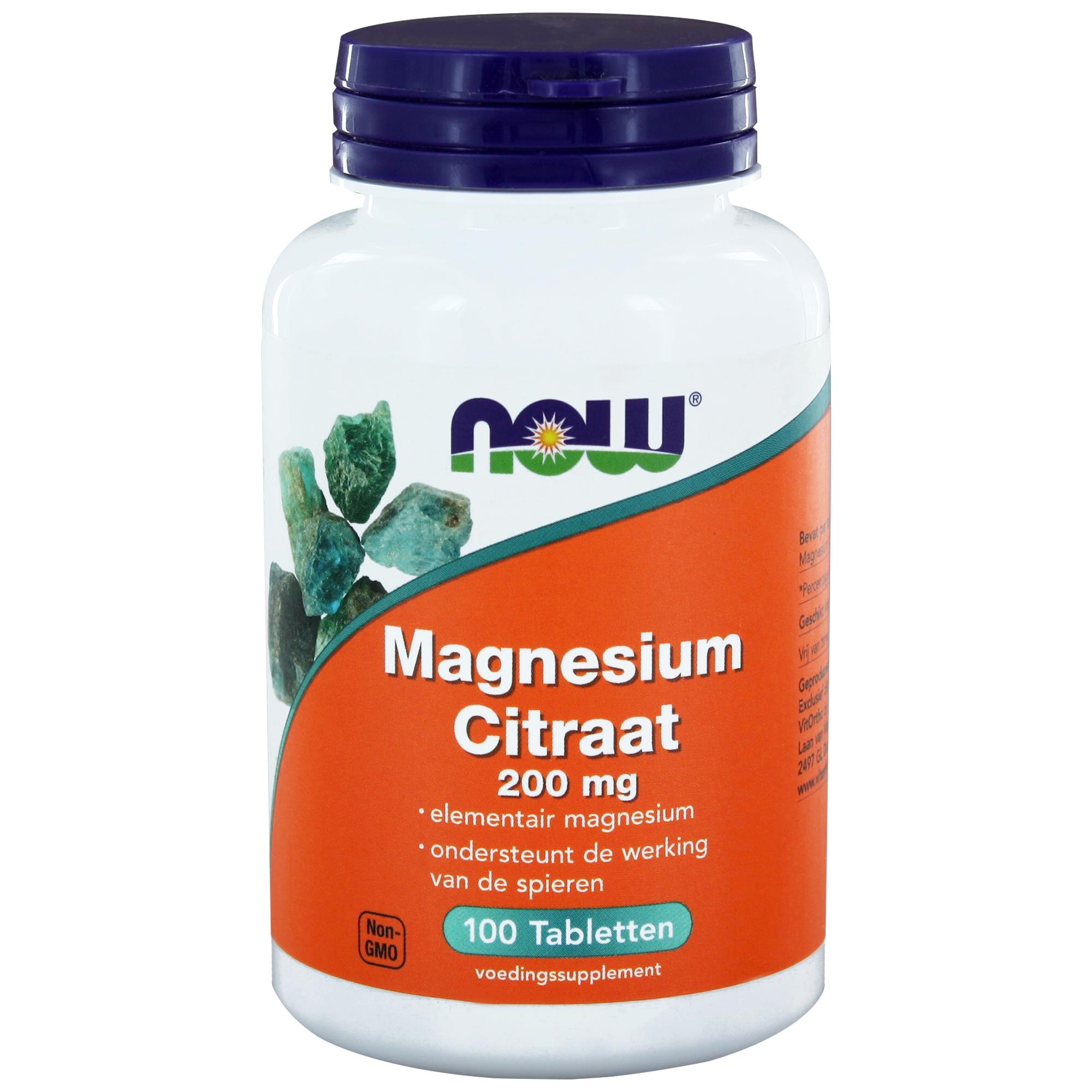 Magnesium Citraat (200 mg) - 100 tab | NOW6510